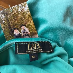 Lucky & Blessed | Tops | Nwt The Turquesa Velvet Super Bell Top By Luck Blessed Size Xl | Poshmark
